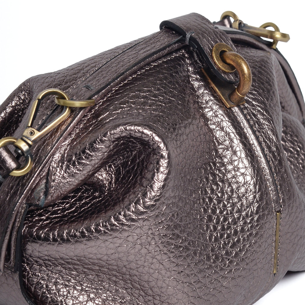 Medium metaltaurus pouf in rosé steel – Marta Ray